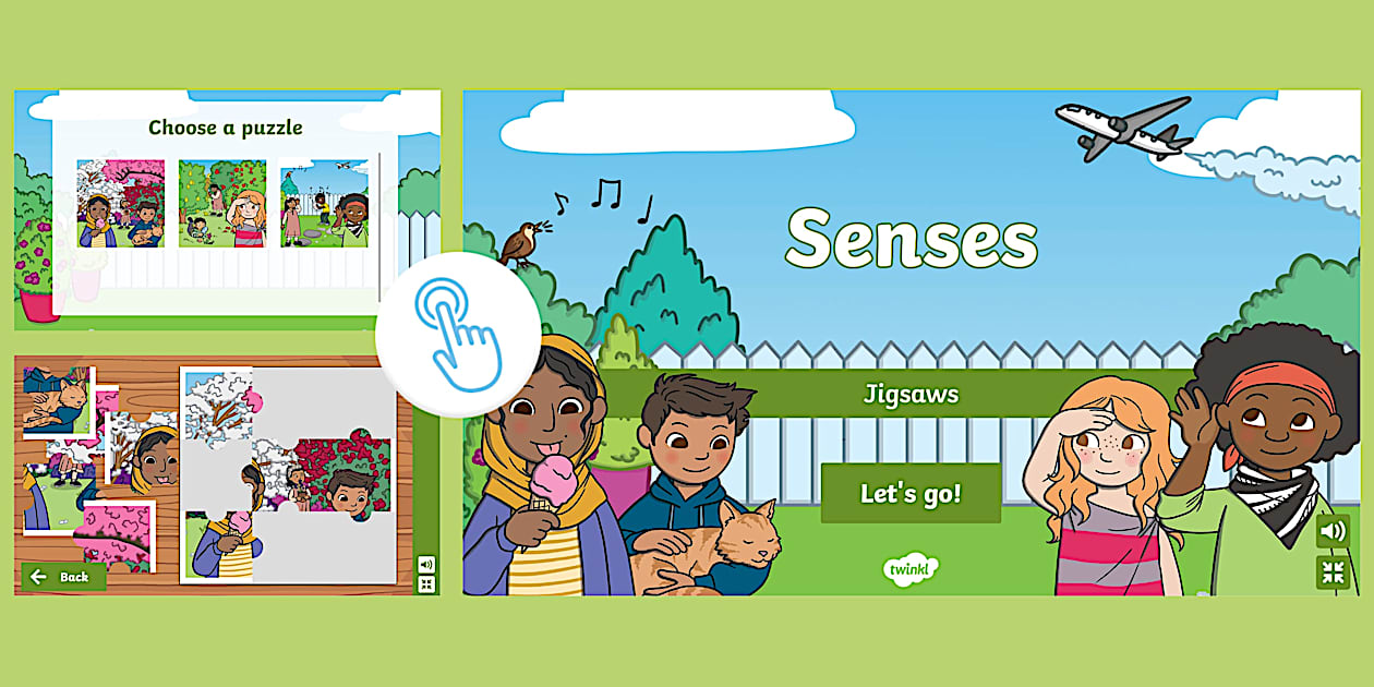 Kindergarten Senses Interactive Jigsaw Game | Twinkl