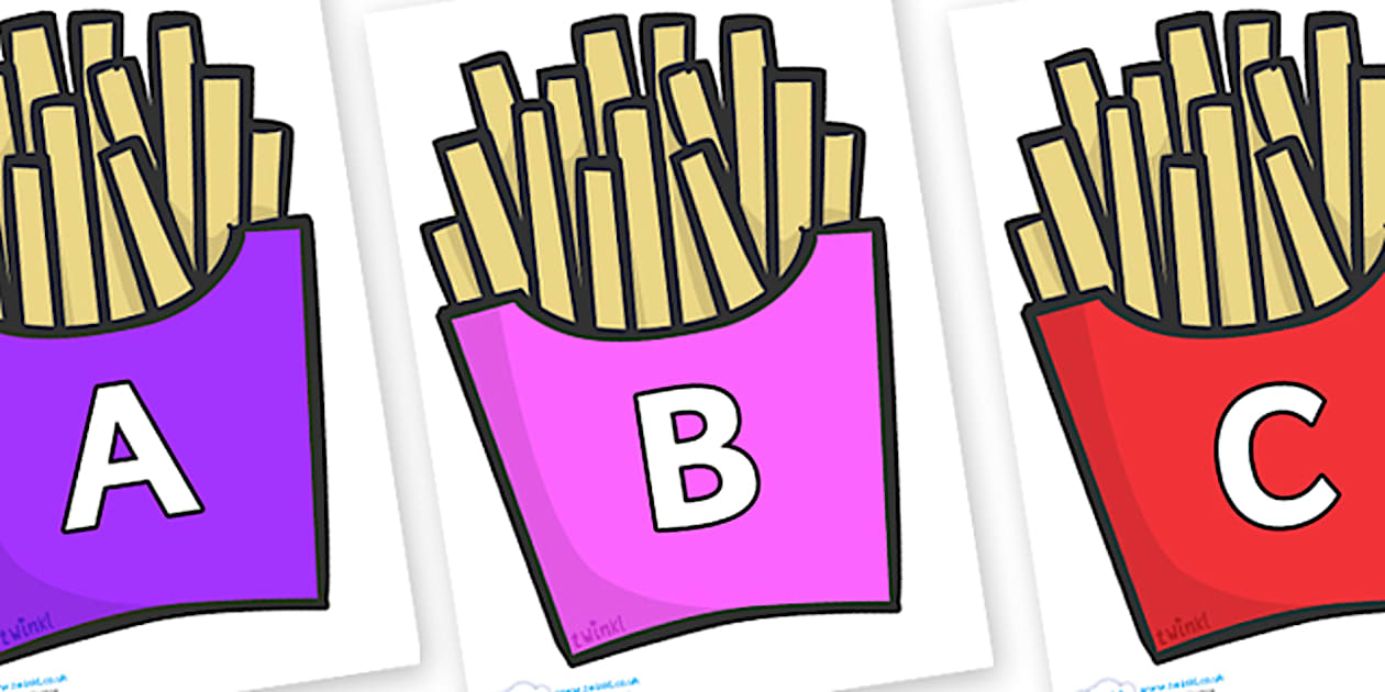 A-Z Alphabet on French Fries