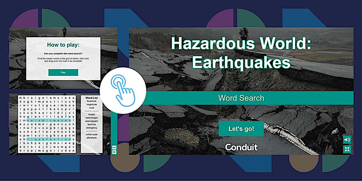 Interactive Word Search About Earthquakes | Twinkl - Twinkl