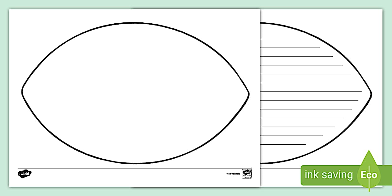 Rugby Ball Writing Template (teacher made) - Twinkl