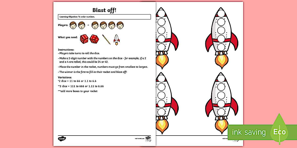 Blast off! Maths Game (teacher made) - Twinkl