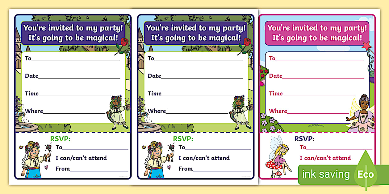 Fairy-Themed Invitations | Twinkl Party | Invitations