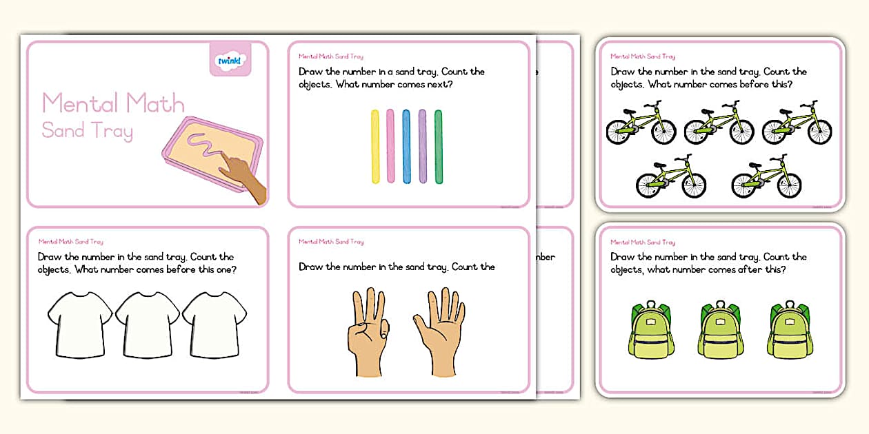Grade R Mental Math Sand Tray Activity - Twinkl