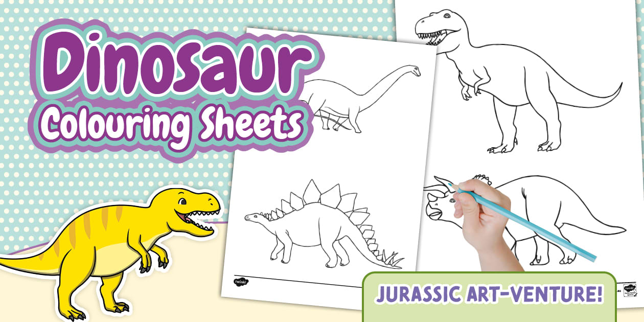 Dinosaur Colouring Sheets