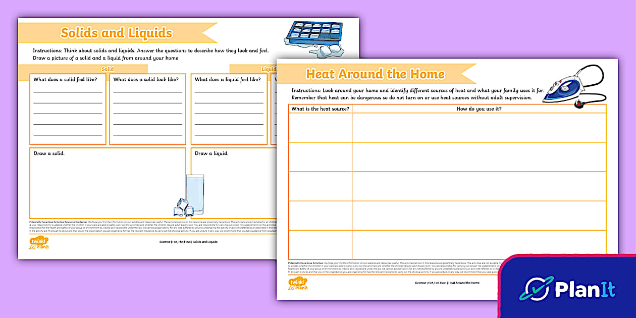 Year 3 Science Hot, Hot Heat Home Learning Tasks - Twinkl