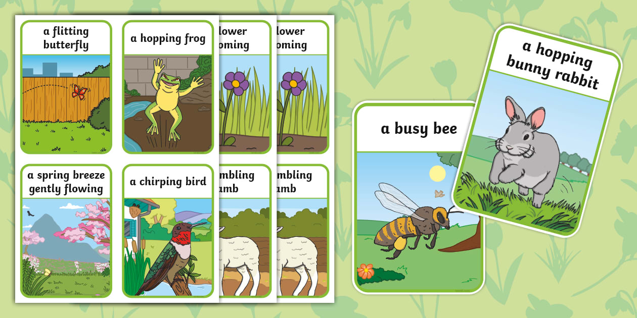 All About Spring Act it Out Cards (teacher made) - Twinkl