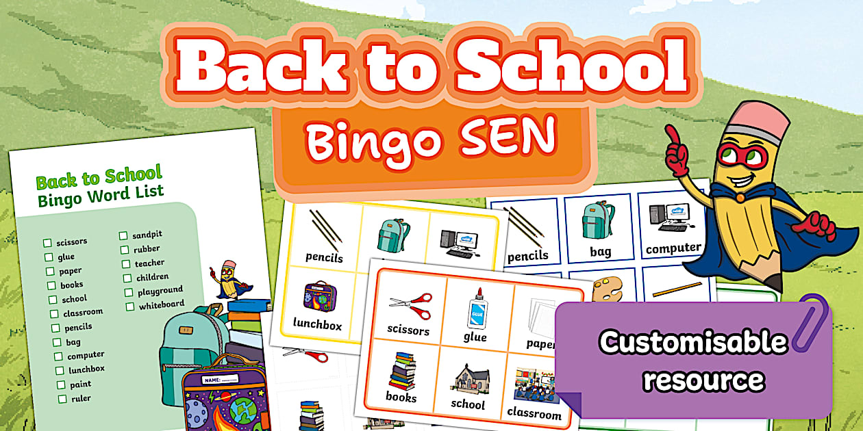 Back to School Bingo SEN (teacher made) - Twinkl