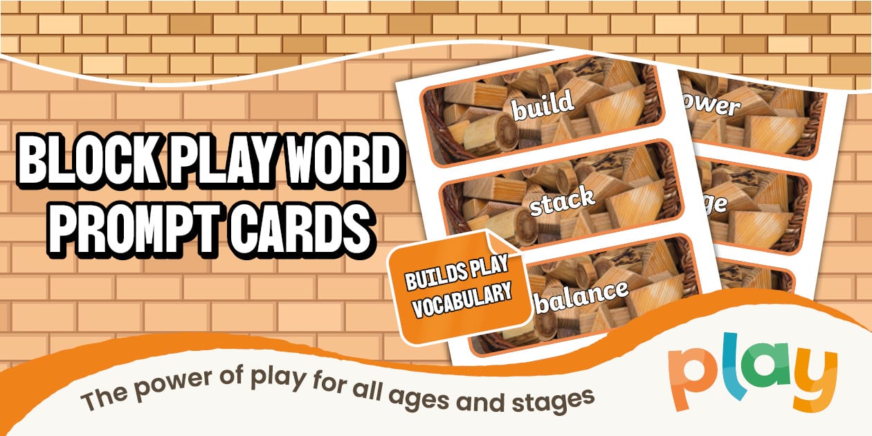 Block Play Word Prompt Cards