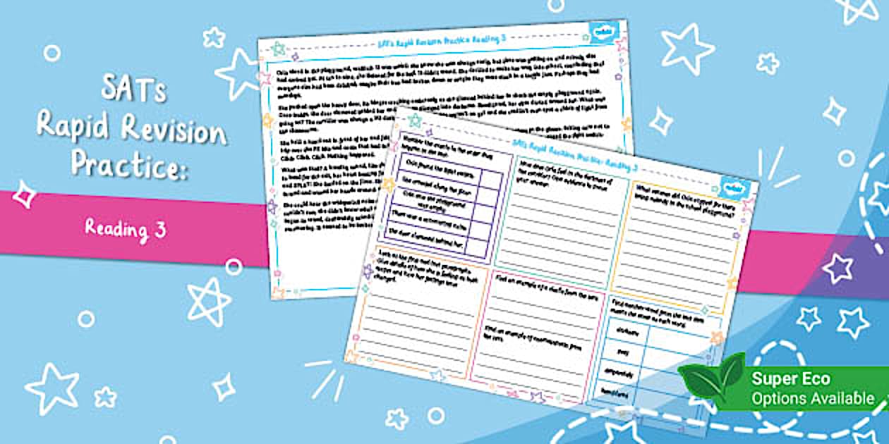 Year 6 SATs Reading Test Paper | Rapid Revision Activity 3