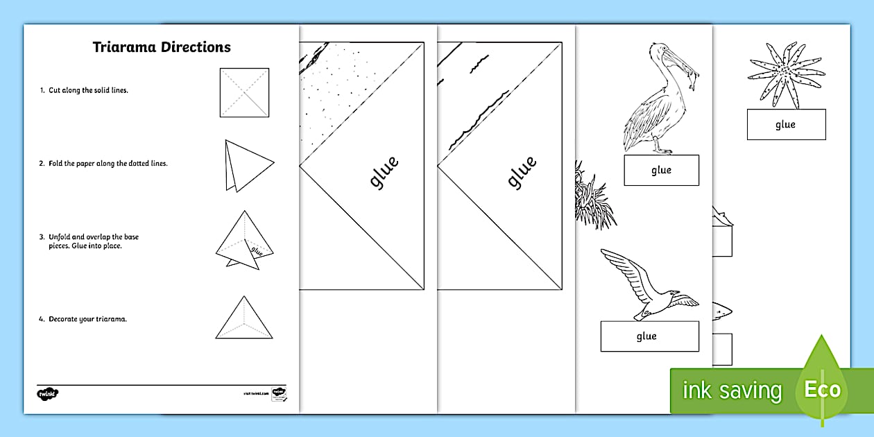 Australian Beach Habitat Triarama Worksheet / Worksheet