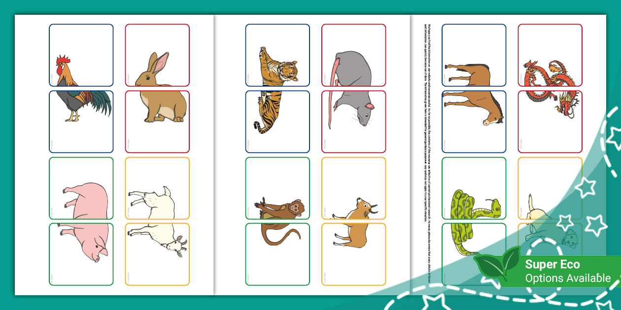 Lunar New Year Matching Puzzle Game (teacher made) - Twinkl