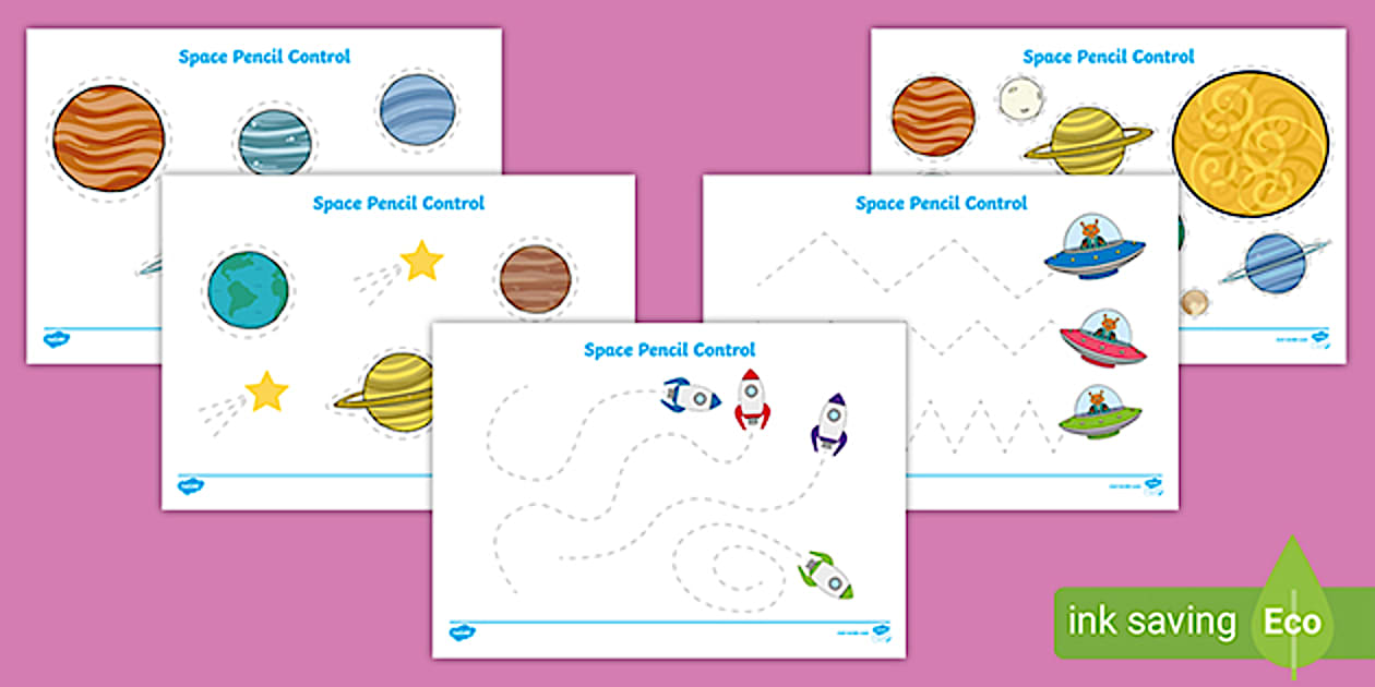 Space tracing Worksheets - Primary Resources KS1 - Twinkl