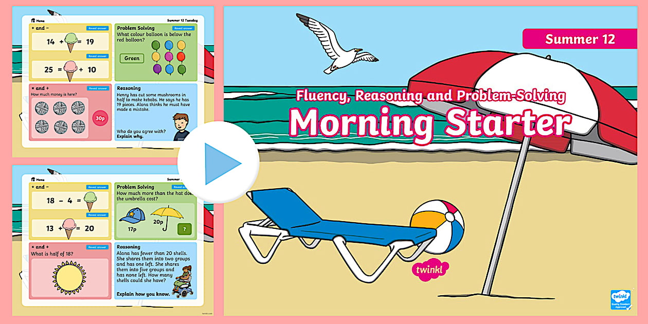 Year 1 Maths Summer Morning Starter PowerPoint 12 - Twinkl