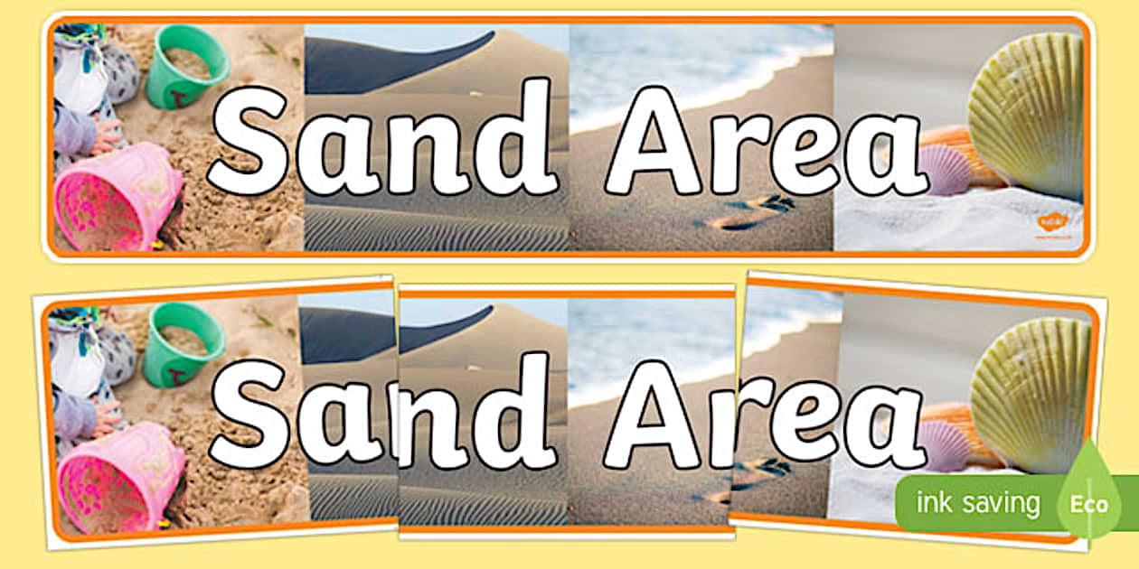 👉 Sand Area Photo Display Banner (teacher made) - Twinkl