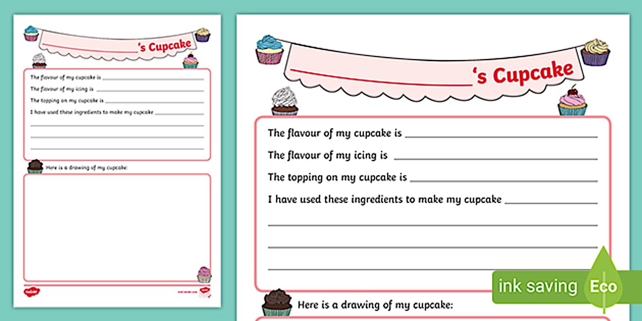 Design a Cupcake Role Play Writing Frame (Teacher-Made)