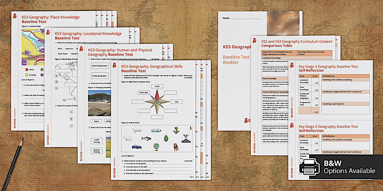 Year 7 Geography Baseline Test (teacher made) - Twinkl