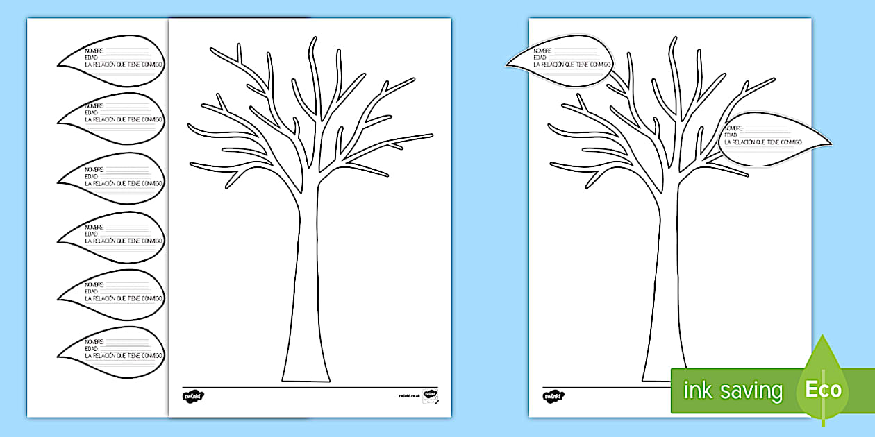 Ficha de actividad: Todo sobre mi familia - Árbol genealógico