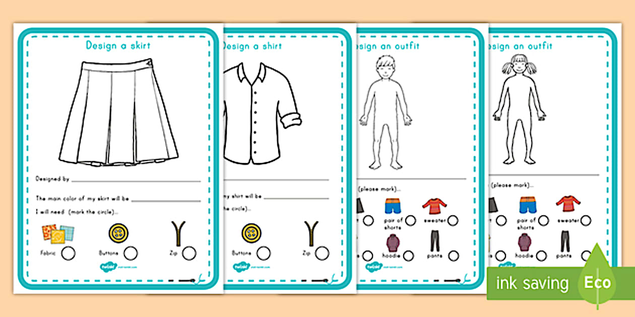 Fashion Design Studio Design Worksheet (Teacher-Made)