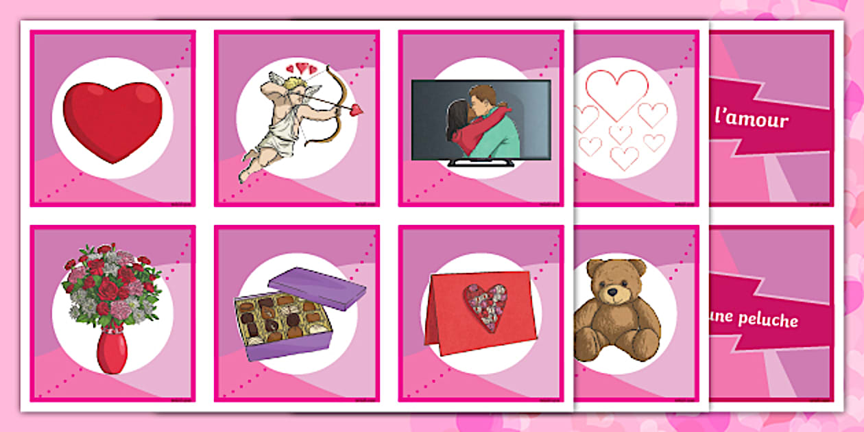 👉 French Valentine's Day Matching Cards - Primary Resource