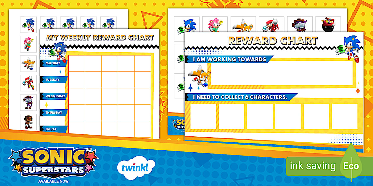 FREE! - Sonic Reward Chart | Sonic the Hedgehog | SEGA