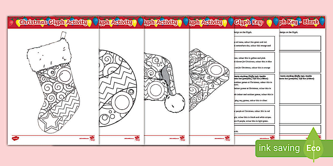 Christmas Glyph Activity (teacher made) - Twinkl