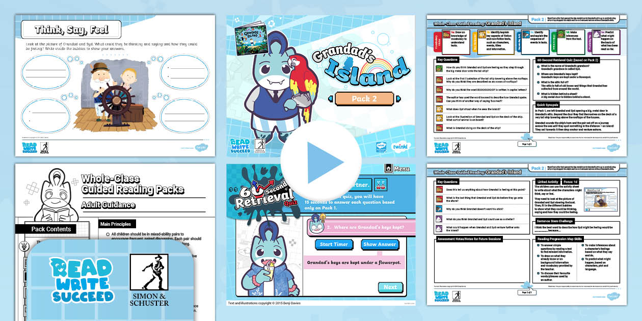 FREE! - Grandad's Island Whole-Class Guided Reading Pack 2 [Year 2]