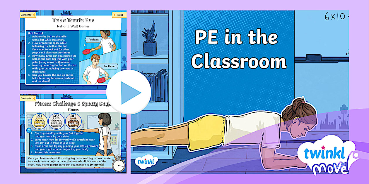 Classroom PE Activities - Activity Pack - KS2 - Twinkl
