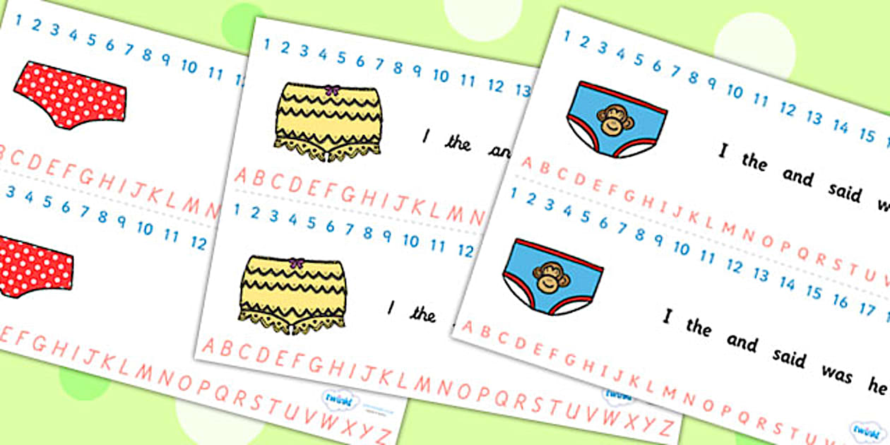 Editable Story Number and Alphabet Strips to Support Teaching on Pants
