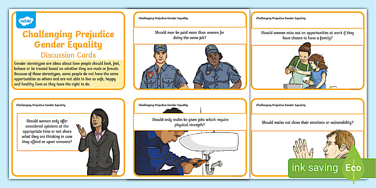 KS2 Gender Equality Discussion Questions - Printable Cards
