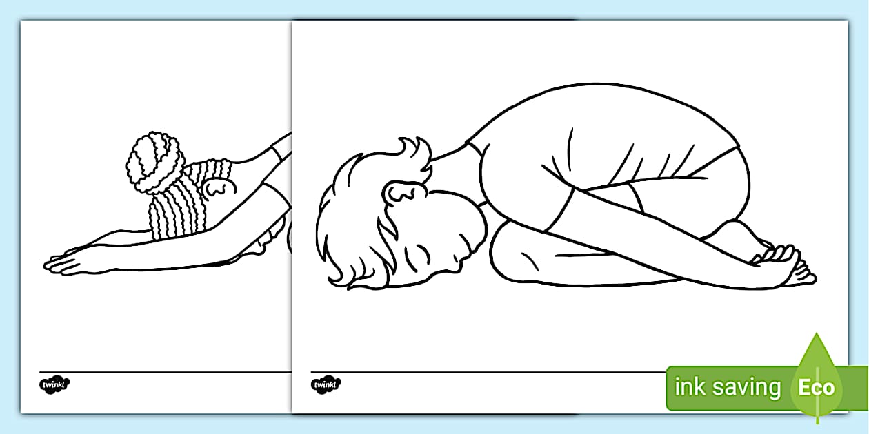 Child Pose Colouring | Colouring Sheet (teacher made)