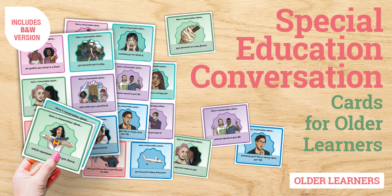 Special Ed Conversation Cards for Older Learners