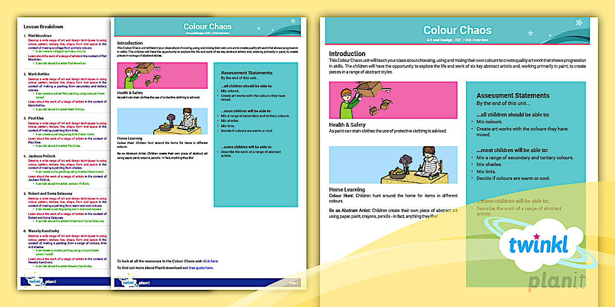 Art: Colour Chaos KS1 Planning Overview (teacher made)