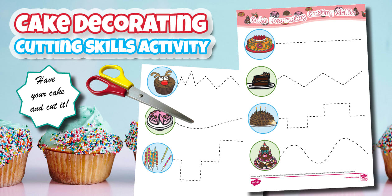 * NEW * Cake Decorating Cutting Skills Activity