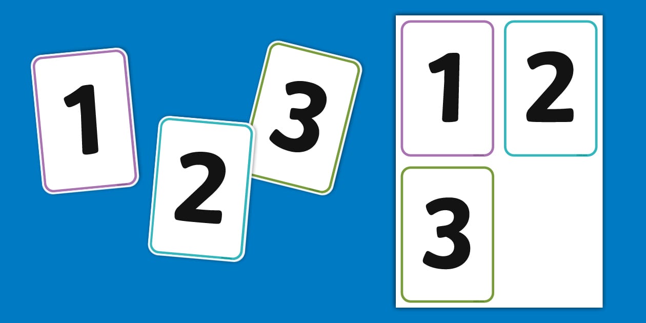 👉 1-3 Number Cards (teacher made) - Twinkl