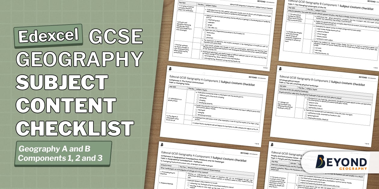 EDEXCEL GCSE Geography Overview Checklists