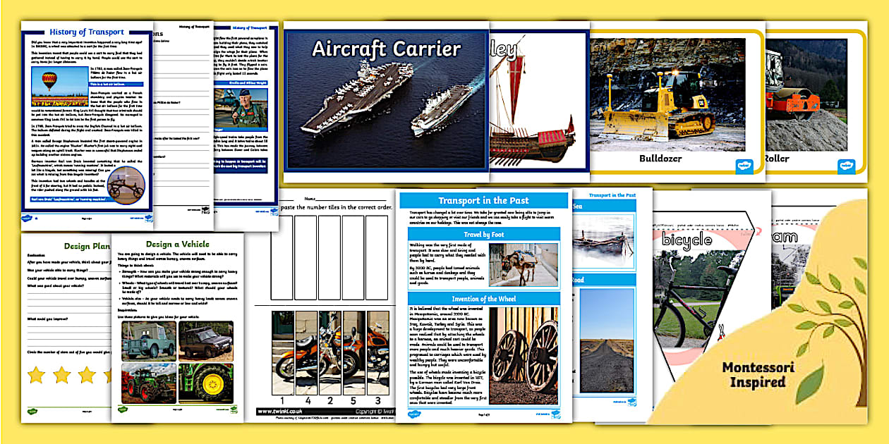 Montessori Transport Resource Pack (Teacher-Made) - Twinkl