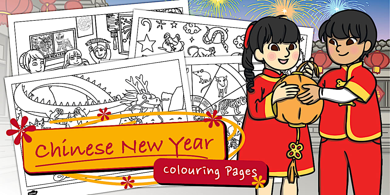 Chinese New Year Colouring Pages