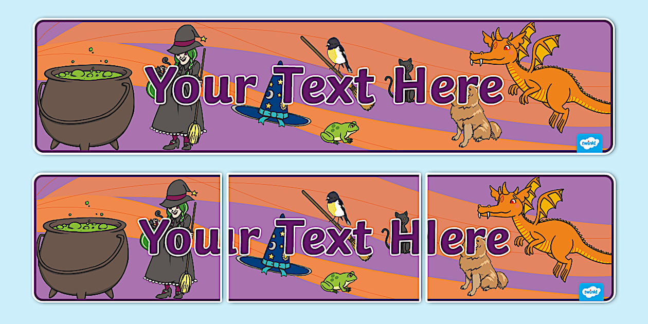 Witch and Animals Display Banner - KS1 (teacher made)