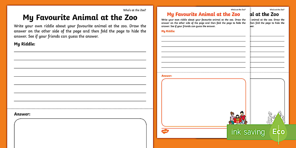 Who's at the Zoo? Create a Riddle Activity (Teacher-Made)