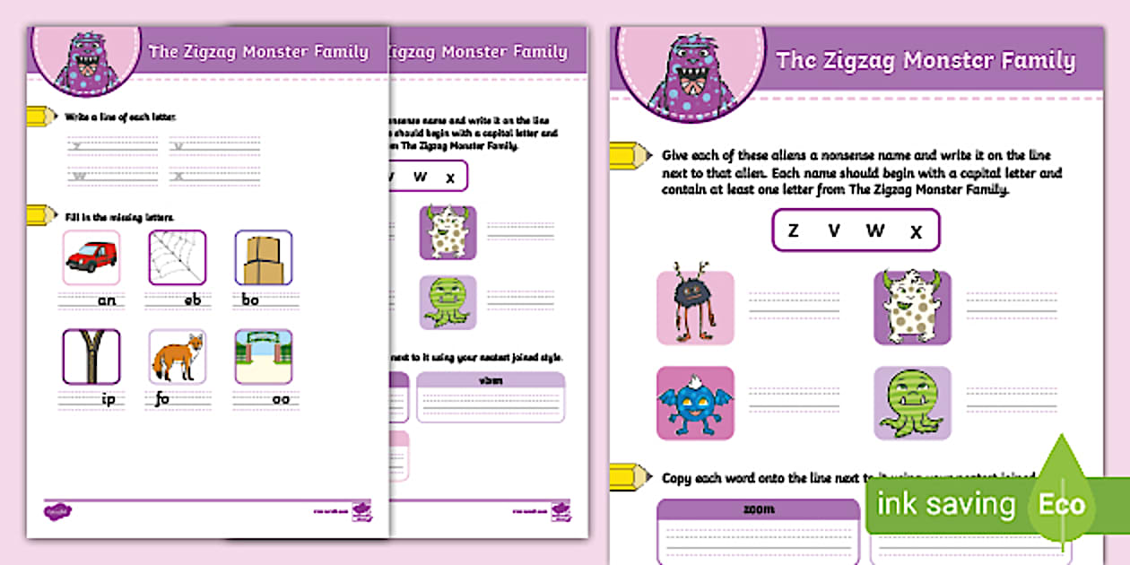 The Zigzag Monster Family LKS2 Assess & Review Resource Pack