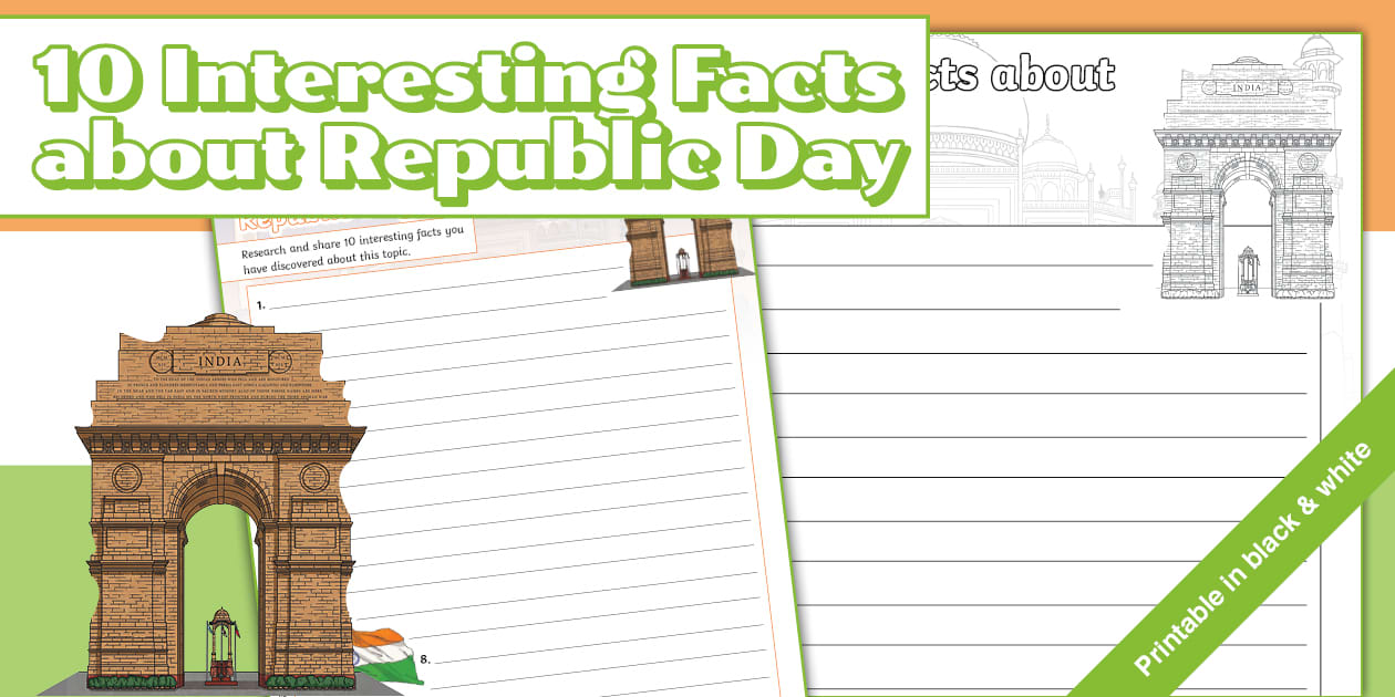 10 Interesting Facts about Republic Day Worksheet