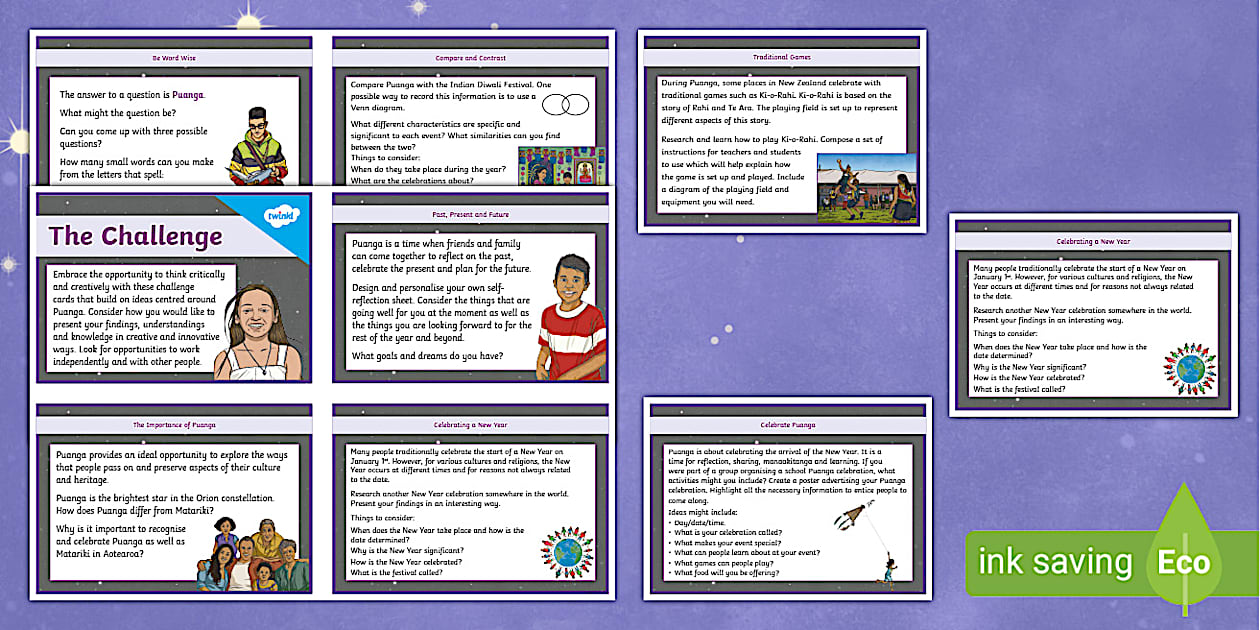 Puanga Challenge Cards (teacher made) - Twinkl
