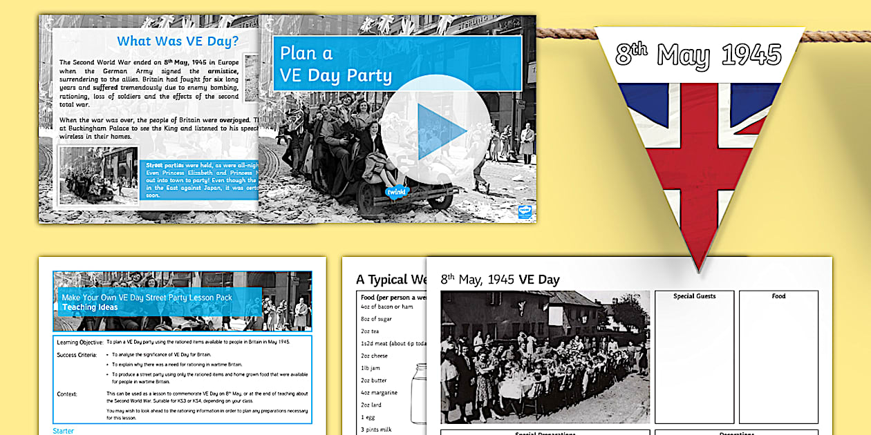 Make Your Own VE Day Games for Street Parties Lesson Pack