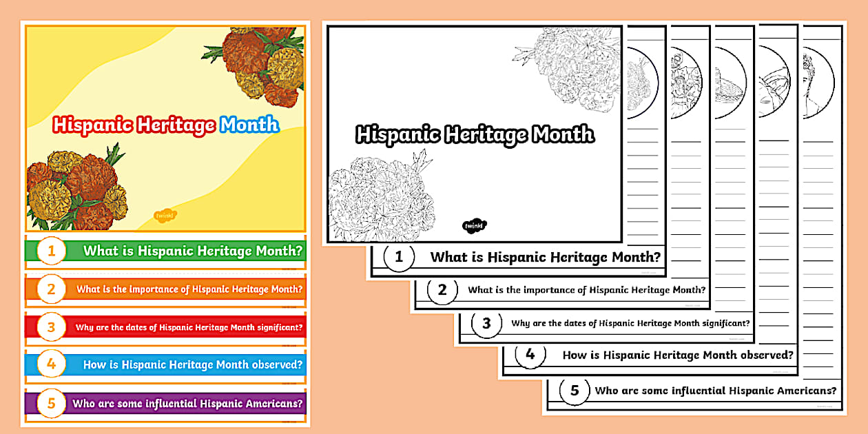 Hispanic Heritage Month Flipbook | Flipbook Activity to Print