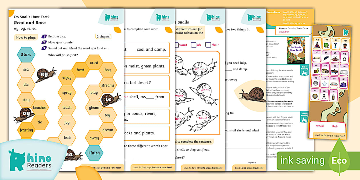 5a First Steps Do Snails Have Feet?: Resource Pack - Twinkl