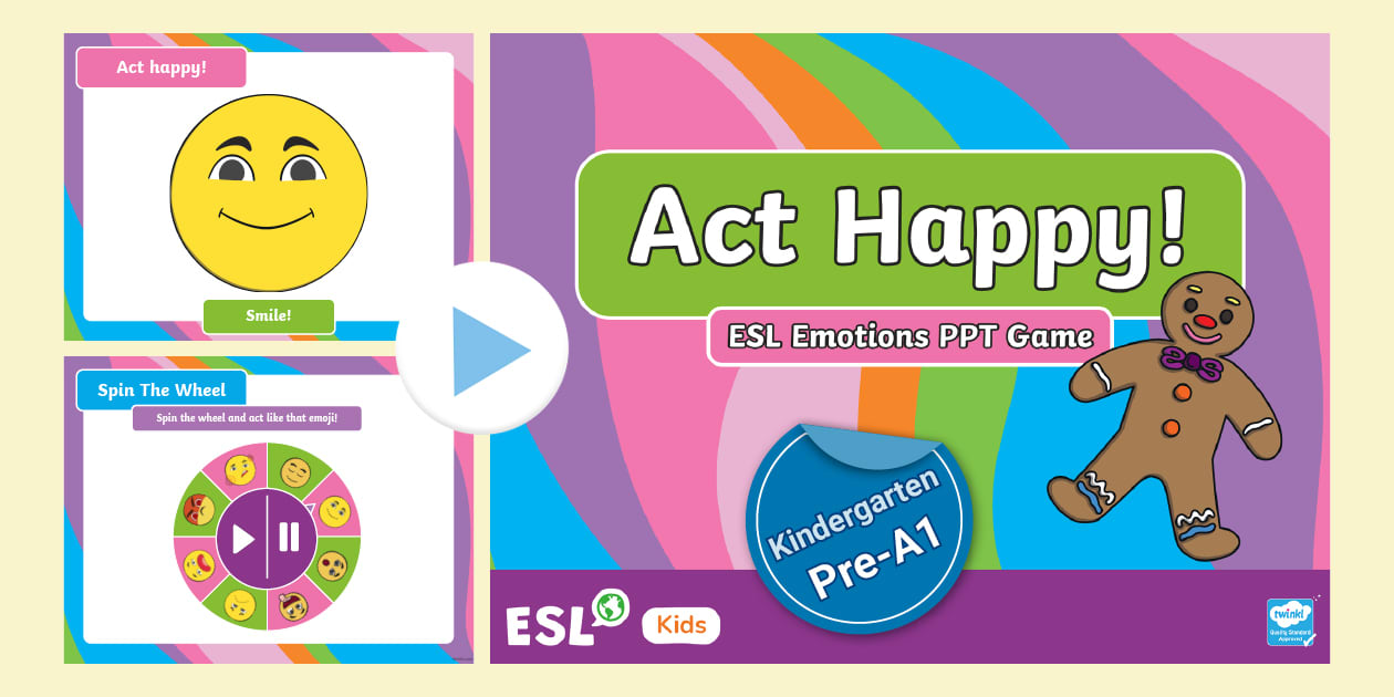 Act Happy! ESL Emotions Game (teacher made) - Twinkl