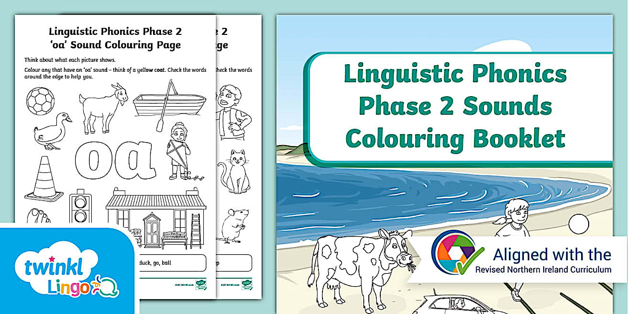 Linguistic Phonics Phase 2 Sounds Colouring Booklet - Twinkl