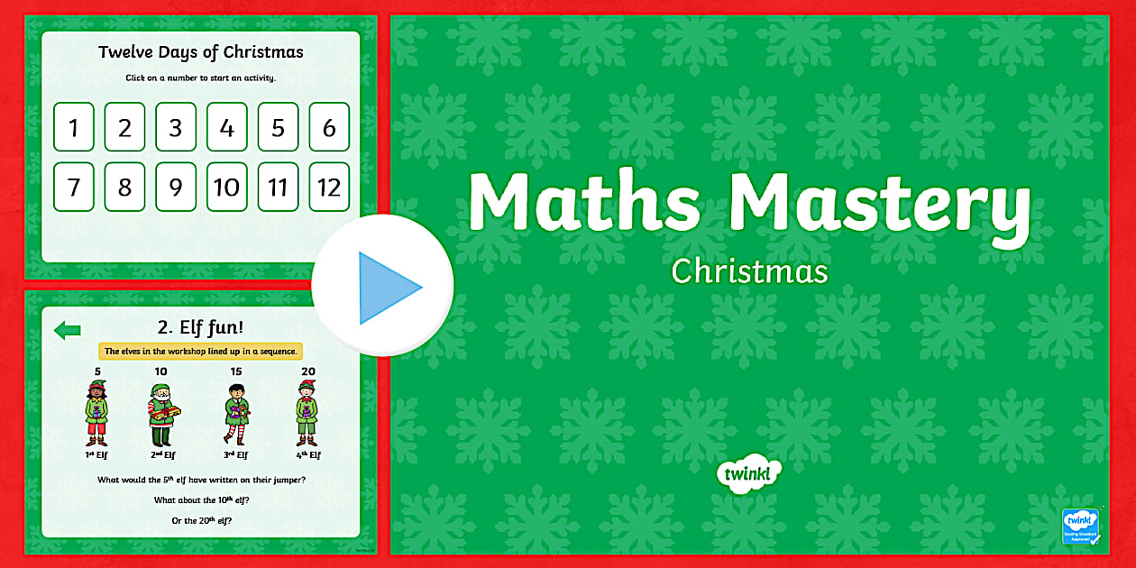Year 1 Christmas Maths Mastery PowerPoint - Twinkl