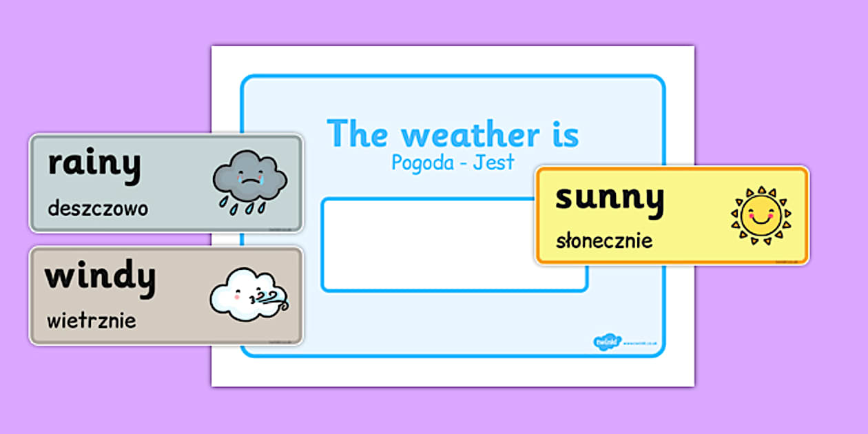 Weather Display Polish Translation (teacher made) - Twinkl