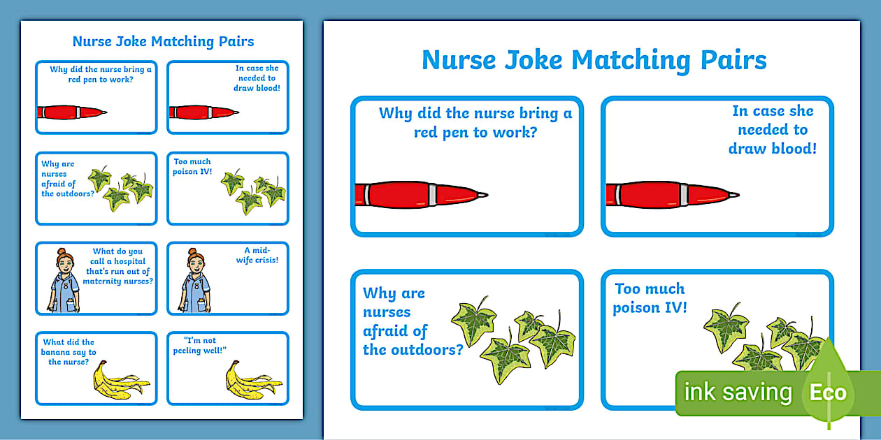 Nurse Joke Matching Pairs (teacher made) - Twinkl